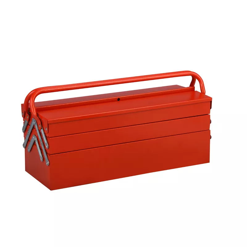 Protable 17" with 3 Layers and 5 Trays Folding Tool Box