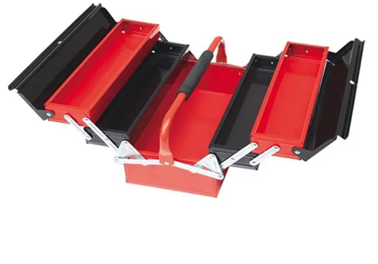 Protable 17" with 3 Layers and 5 Trays Folding Tool Box(With EVA Sponge ...