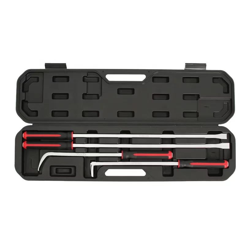 4PCS Long Pry Bar Set with Rubber Grip,Body Tools