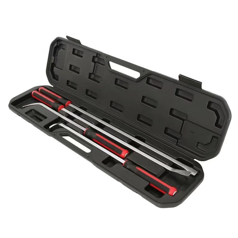 4PCS Long Pry Bar Set with Rubber Grip,Body Tools