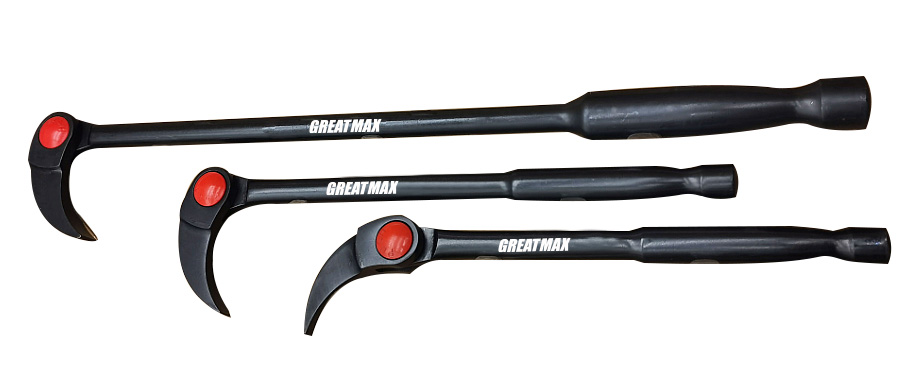 Multi-Position Ratchet Pry Bar Set of 3PCS,Body Tools