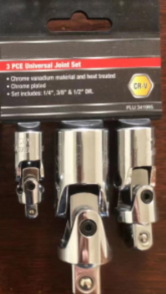 3pcs universal joint,Socket & Wrench