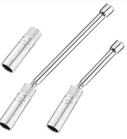 3PC Magnetic Swivel Spark Plug Socket Set,Socket & Wrench