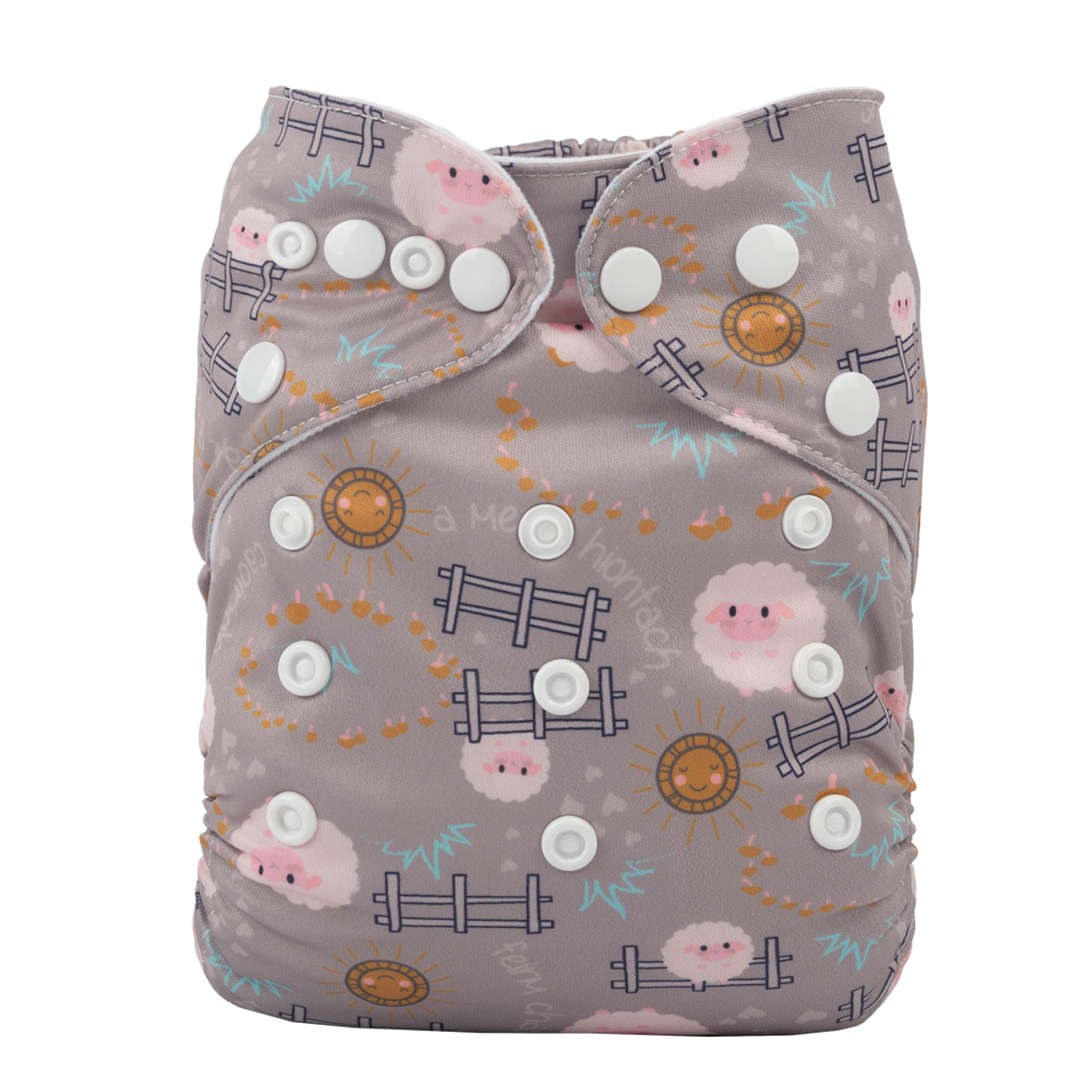 ALVABABY One Size Print Pocket Cloth Diaper-Sheep (H370A)