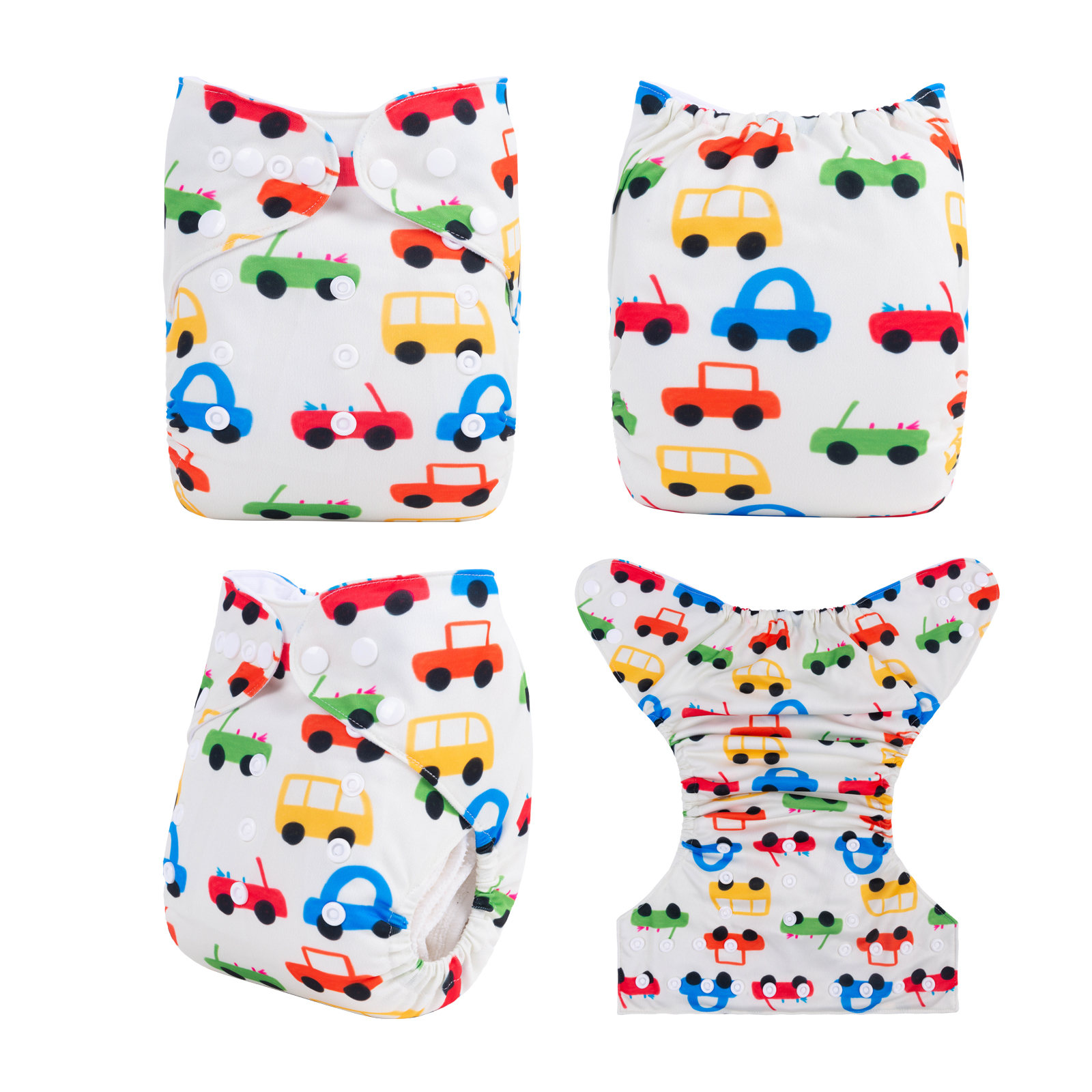 ALVABABY One Size Positioning Printed Cloth Diaper-Cars(YDP147A)