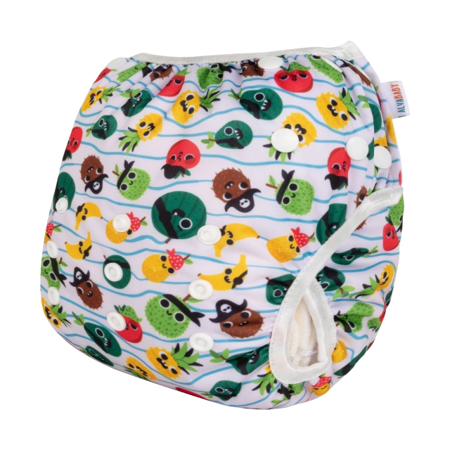ALVABABY Big Size Swim Diaper Printed Reusable Baby Swim Diaper Large ...