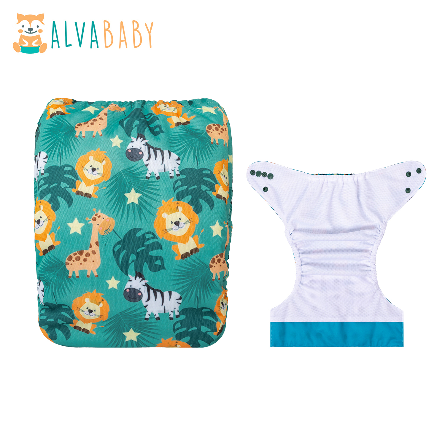 ALVABABY AWJ Lining Cloth Diaper with Tummy Panel for Babies -Lion(WJT ...