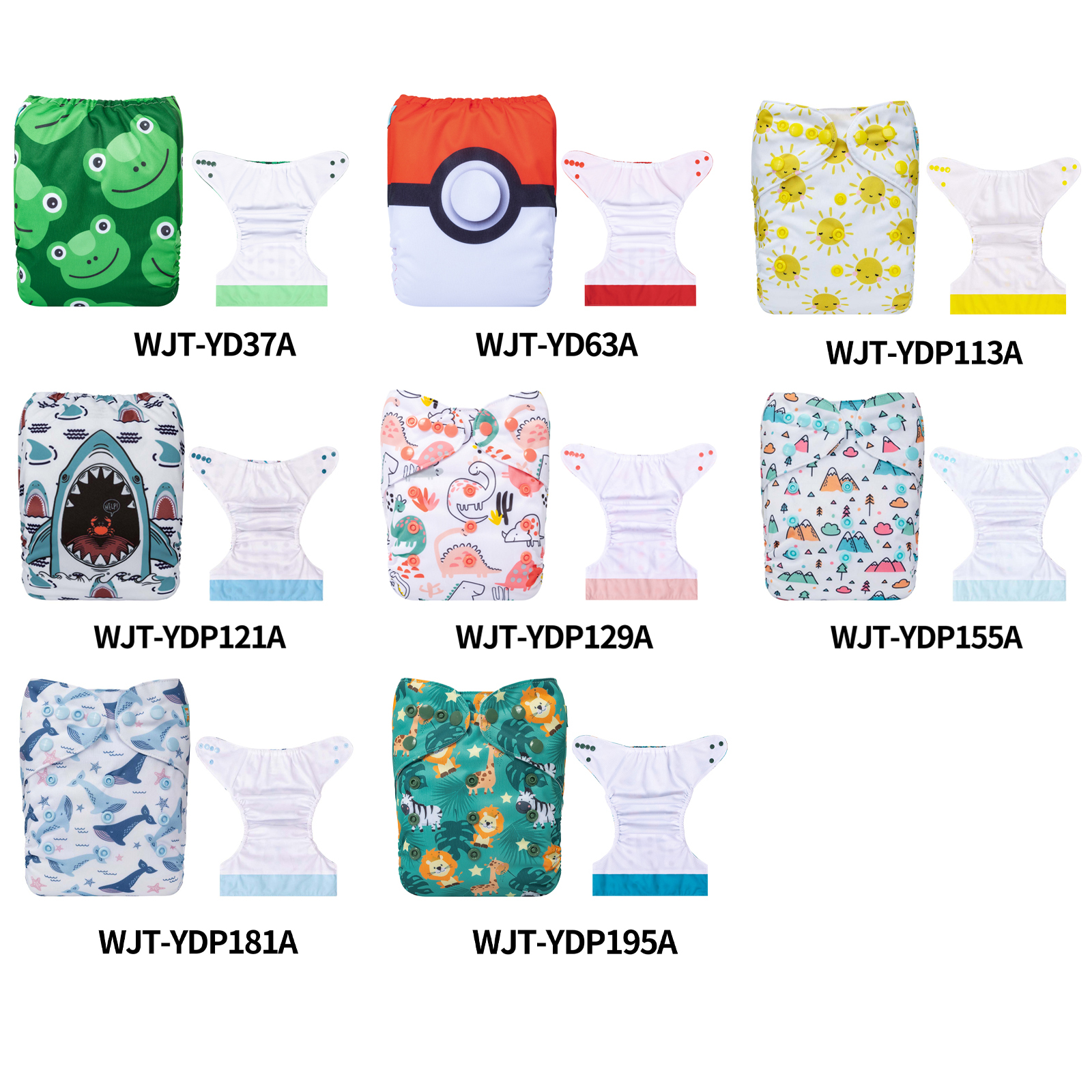 (Multi-packs) 10PCS AWJ Diapers with Tummy Panels Positioning