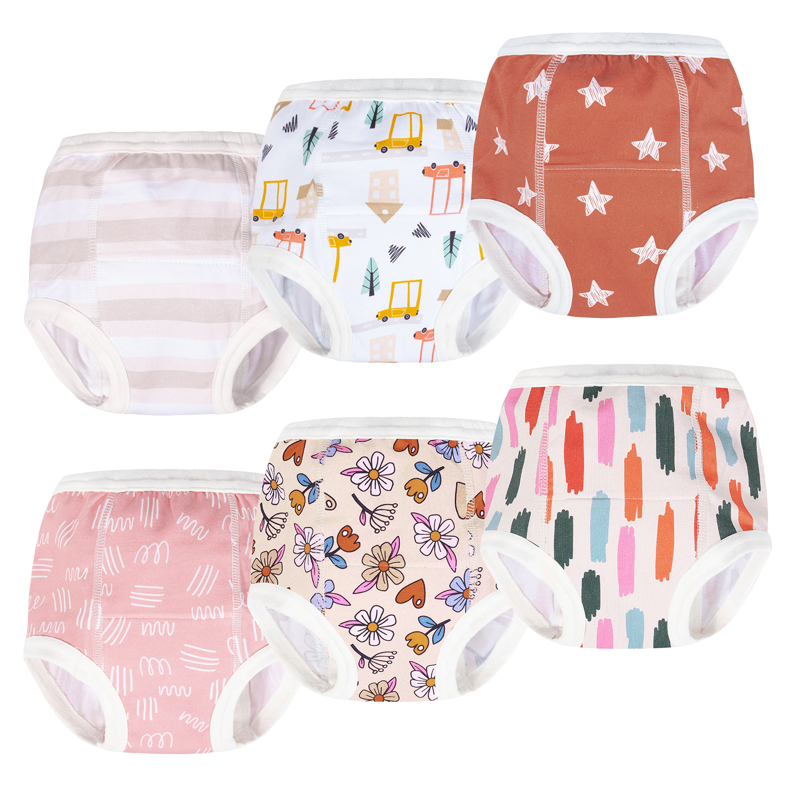 ALVABABY 6-Pack Cotton Training Pants – Adjustable & Reusable Potty ...