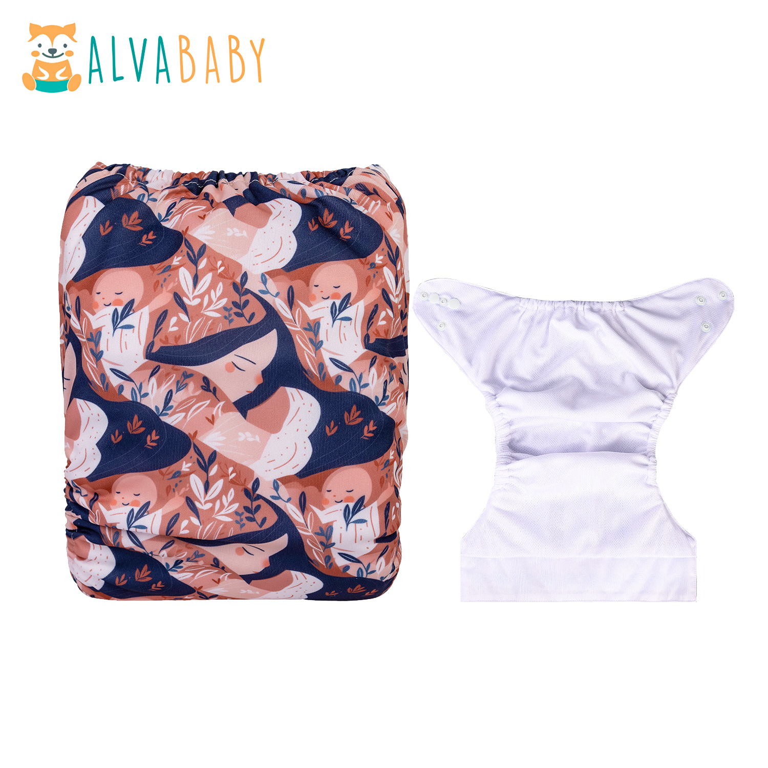 (All patterns) AWJ Cloth Diaper with Tummy Panel come with 4-layers ...