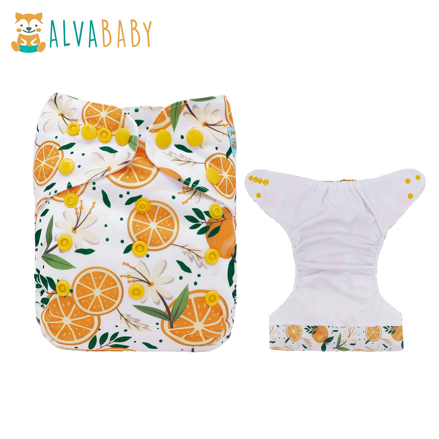 ALVABABY AWJ Lining Cloth Diaper with Tummy Panel for Babies (WJT-EW13A)