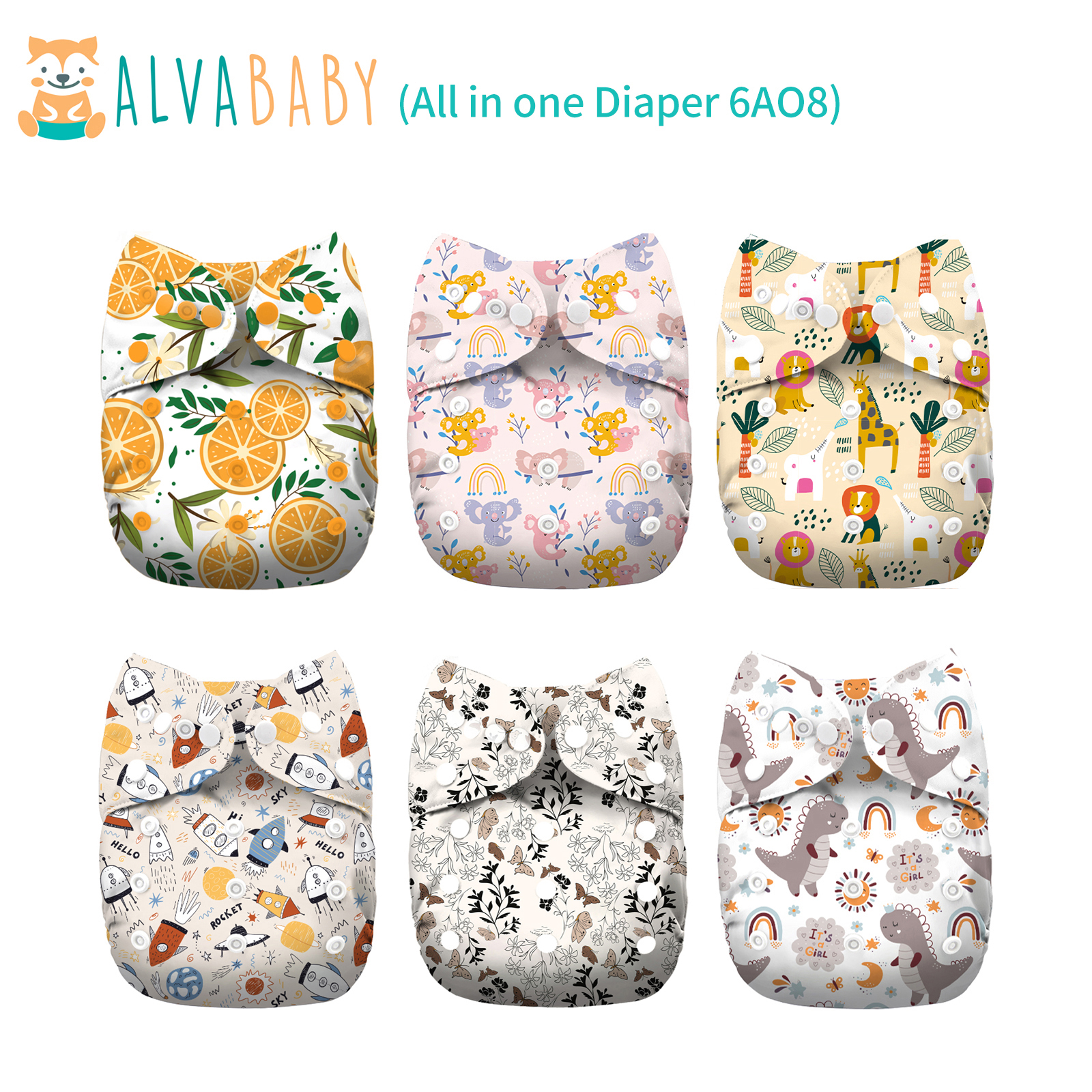 All-in-One Cloth Diapers | Reusable & Eco-Friendly Baby Diapers | ALVABABY