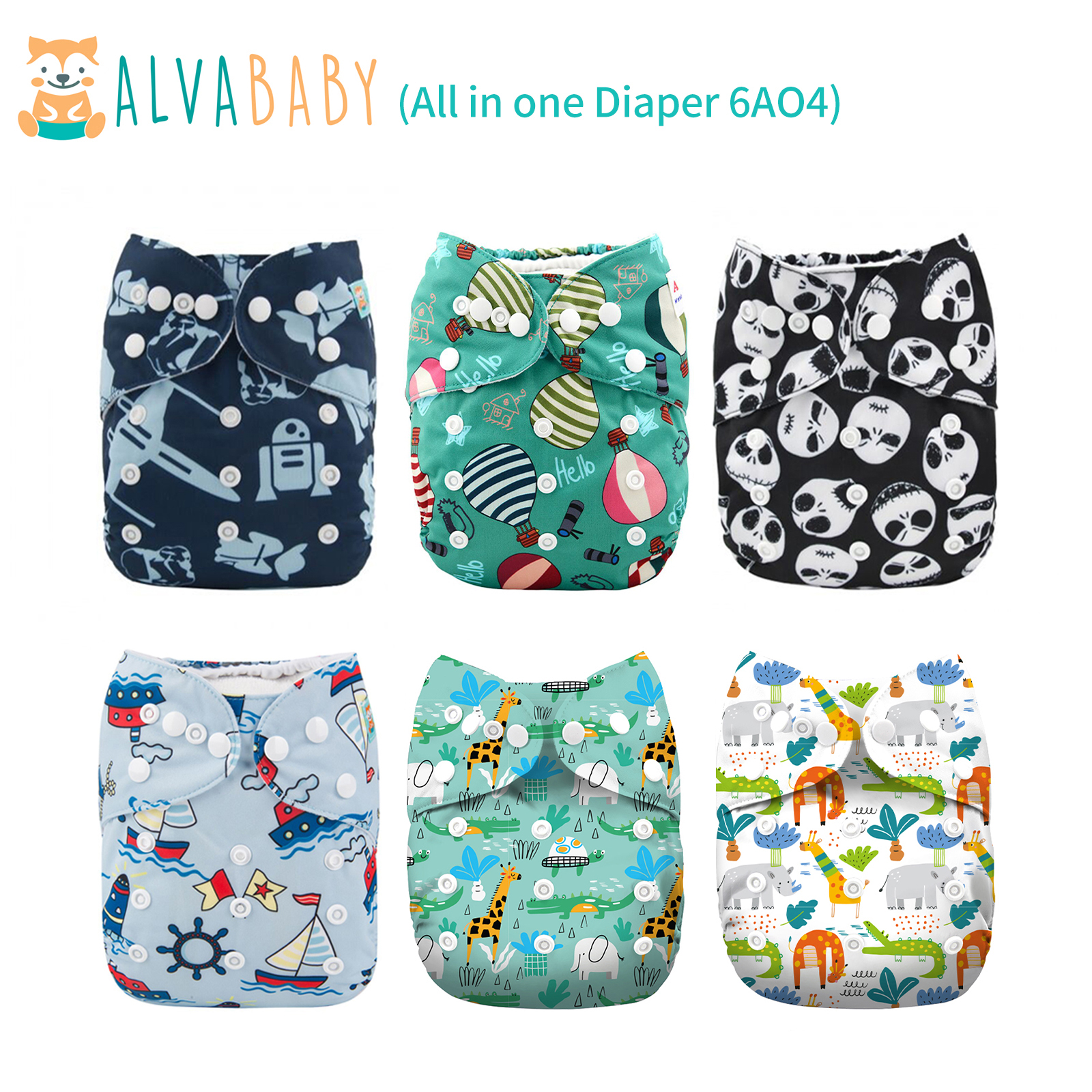 All-in-One Cloth Diapers | Reusable & Eco-Friendly Baby Diapers | ALVABABY