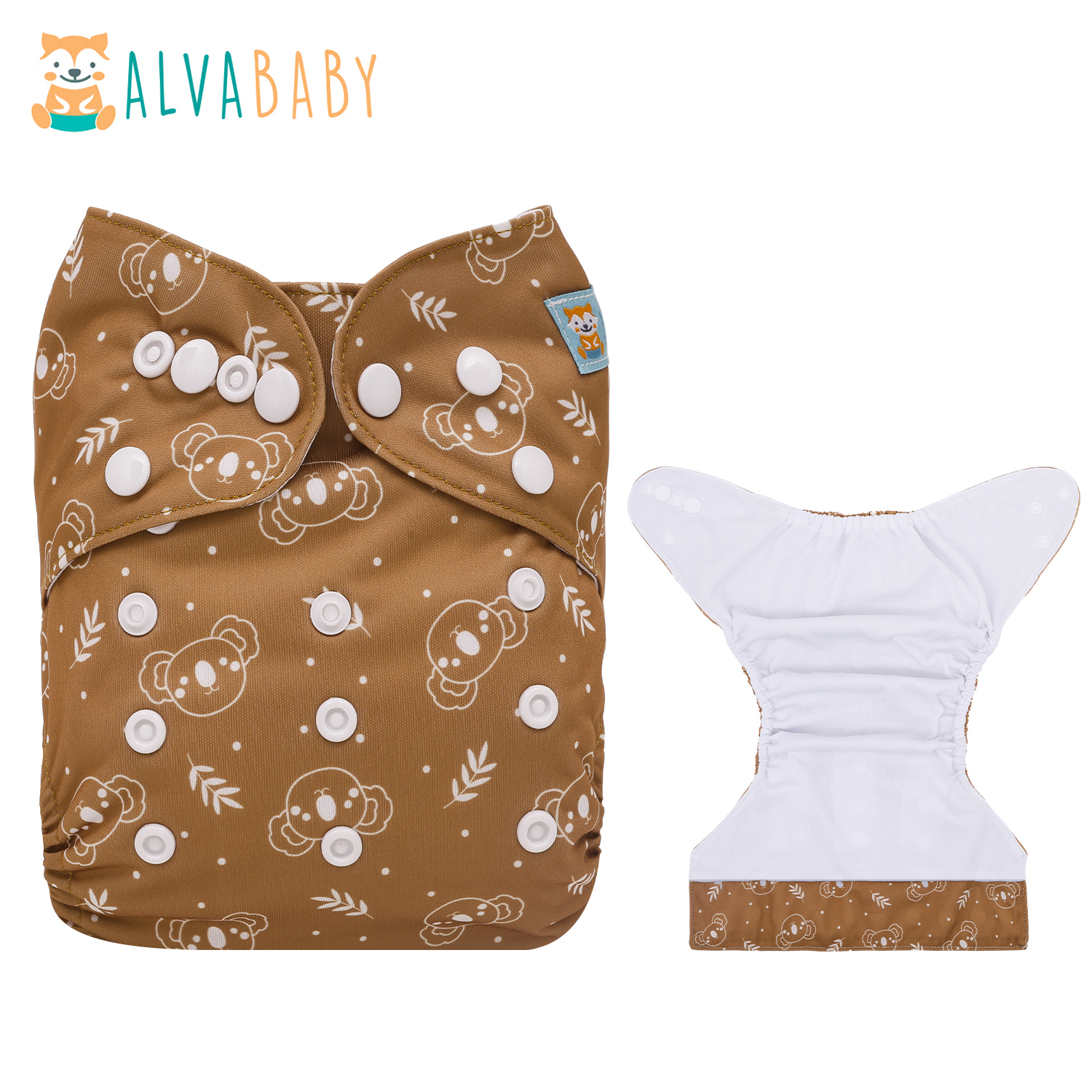 ALVABABY AWJ Lining Cloth Diaper with Tummy Panel for Babies (WJT-EW13A)