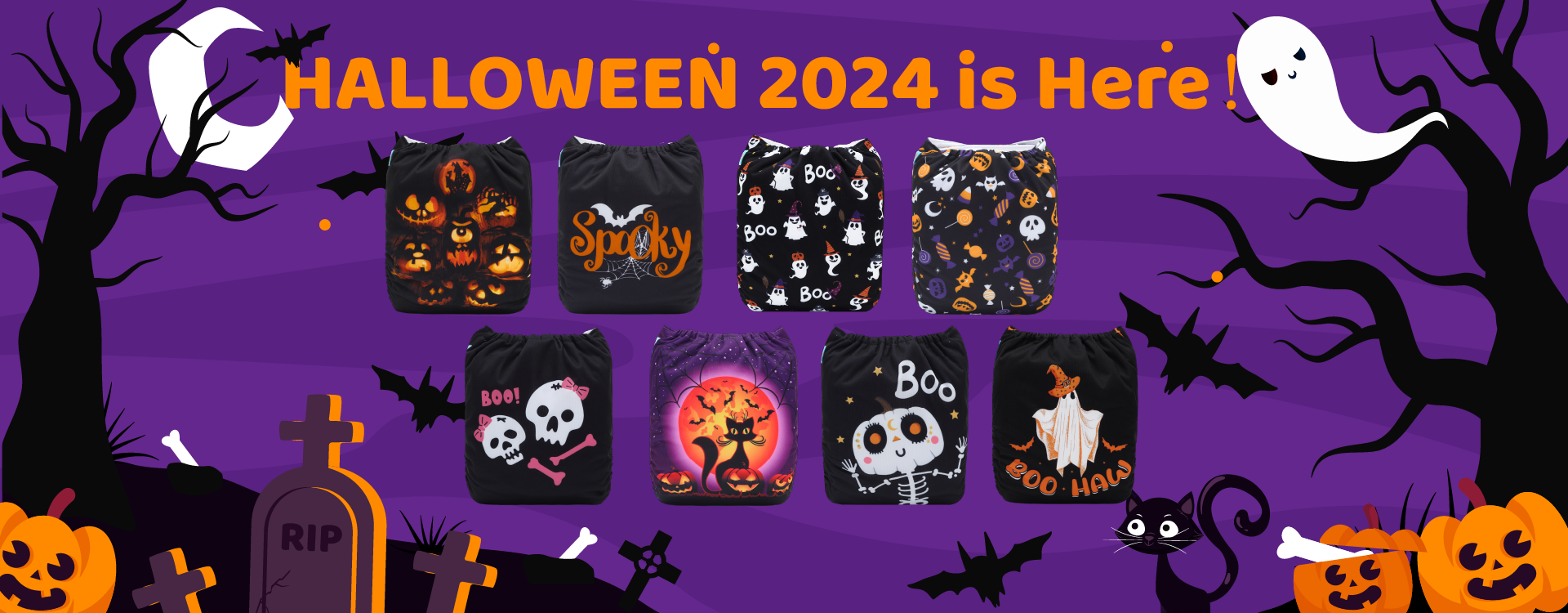 ALVABABY-Halloween DiapHalloween Cloth Diapers - Spooky & Cute Prints ...