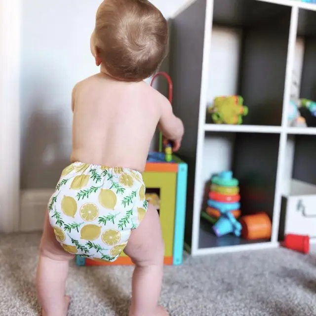 ALVABABY AWJ Lining Cloth Diaper with Tummy Panel for Babies -Lemon(WJT ...