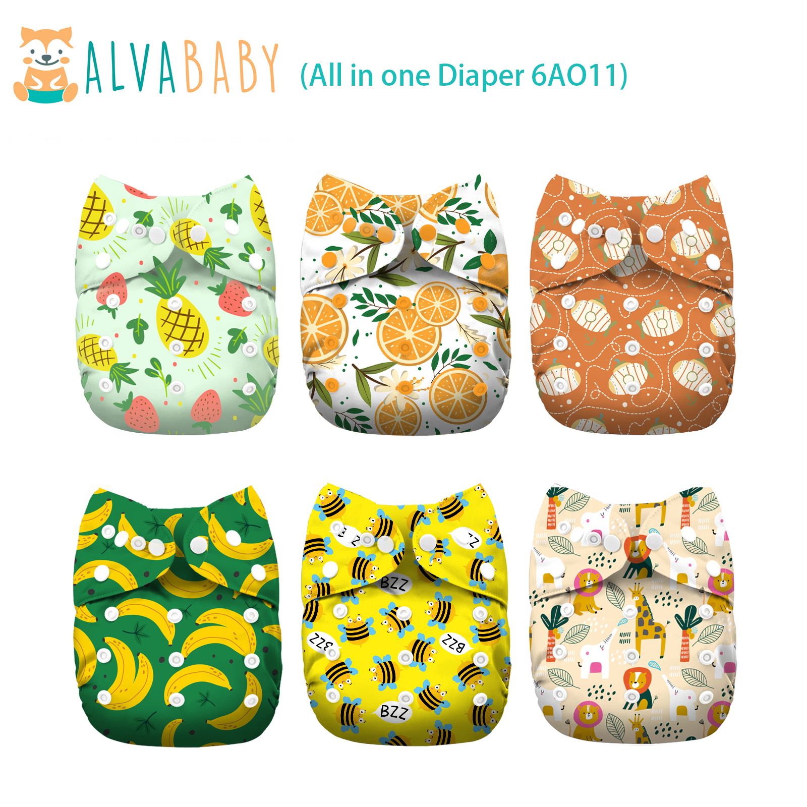 All-in-One Cloth Diapers | Reusable & Eco-Friendly Baby Diapers | ALVABABY