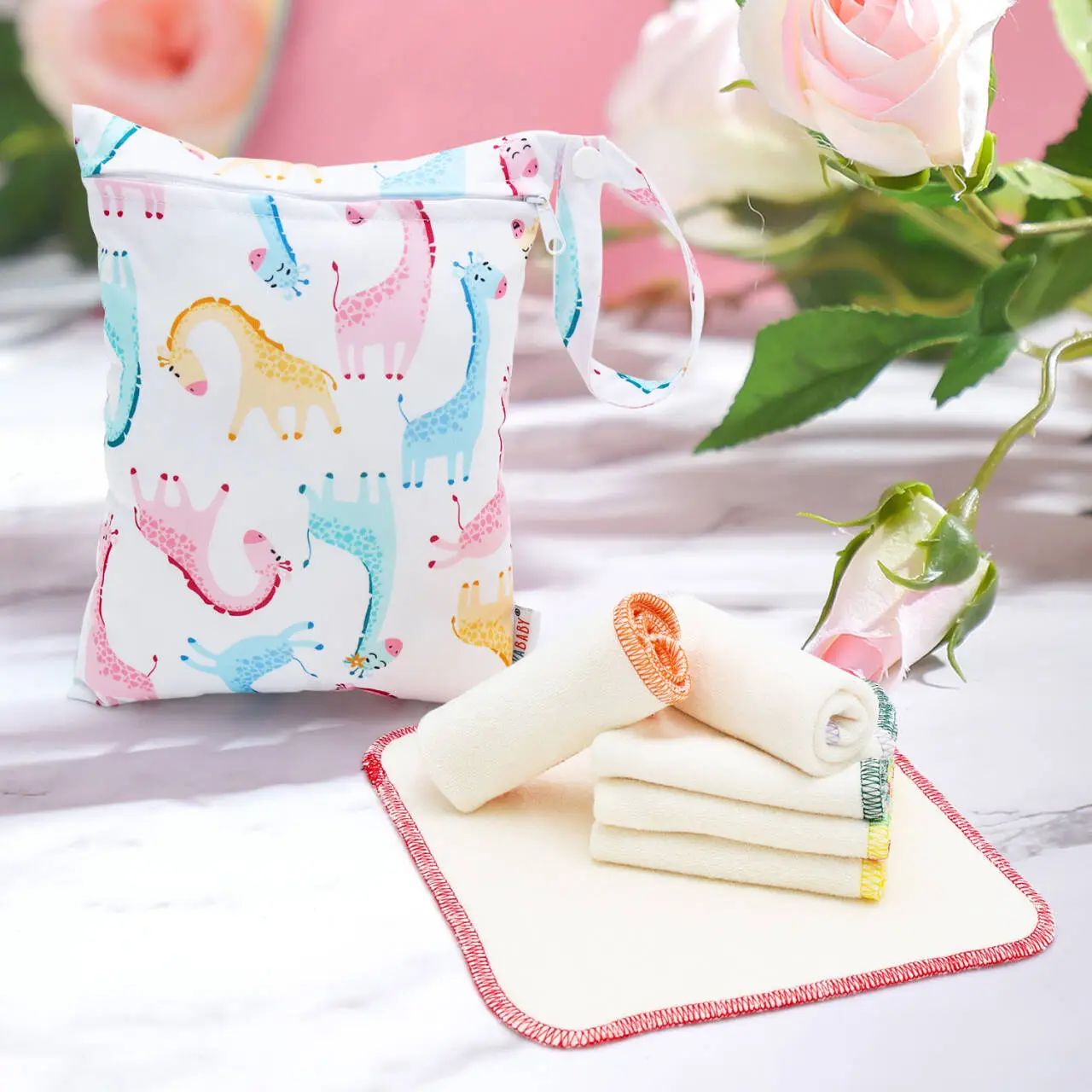 6pcs Baby Bamboo Wipes – Soft, Reusable Saliva Towels for Babies | Eco ...