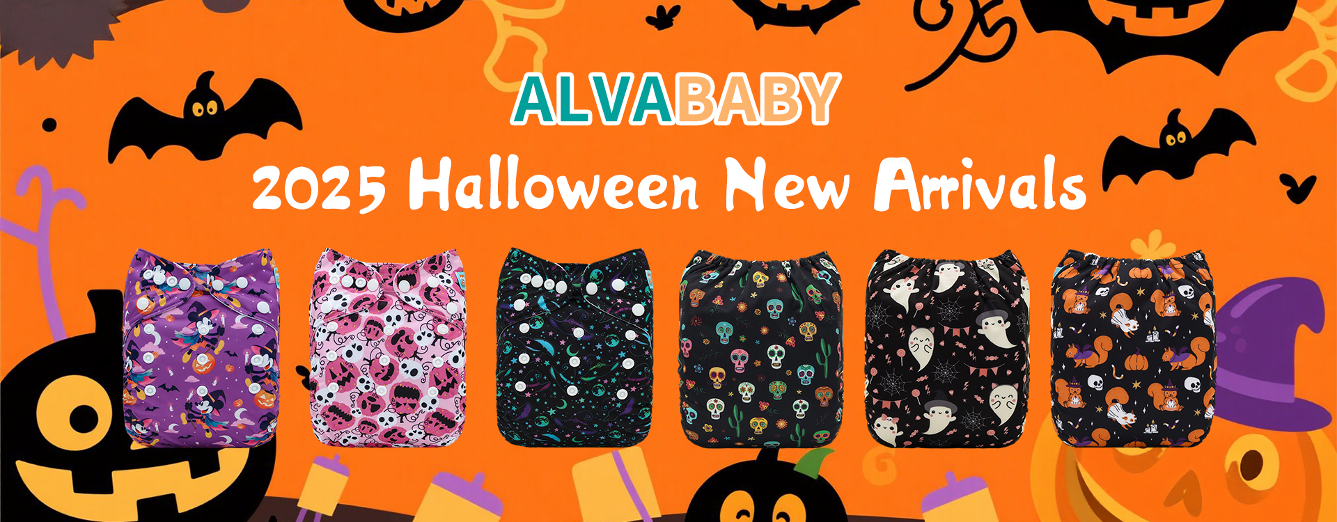 ALVABABY-Halloween Diaper Halloween Cloth Diapers - Spooky & Cute ...