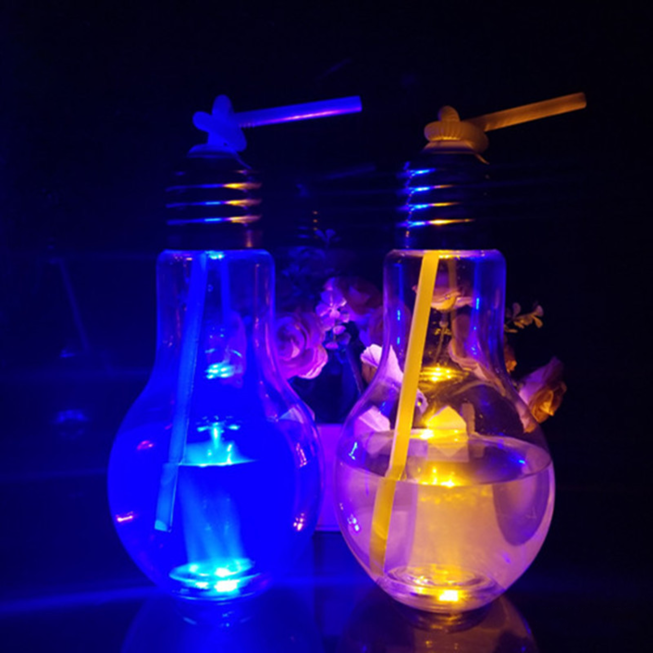 Clear Plastic Light Bulb Shaped Bottles