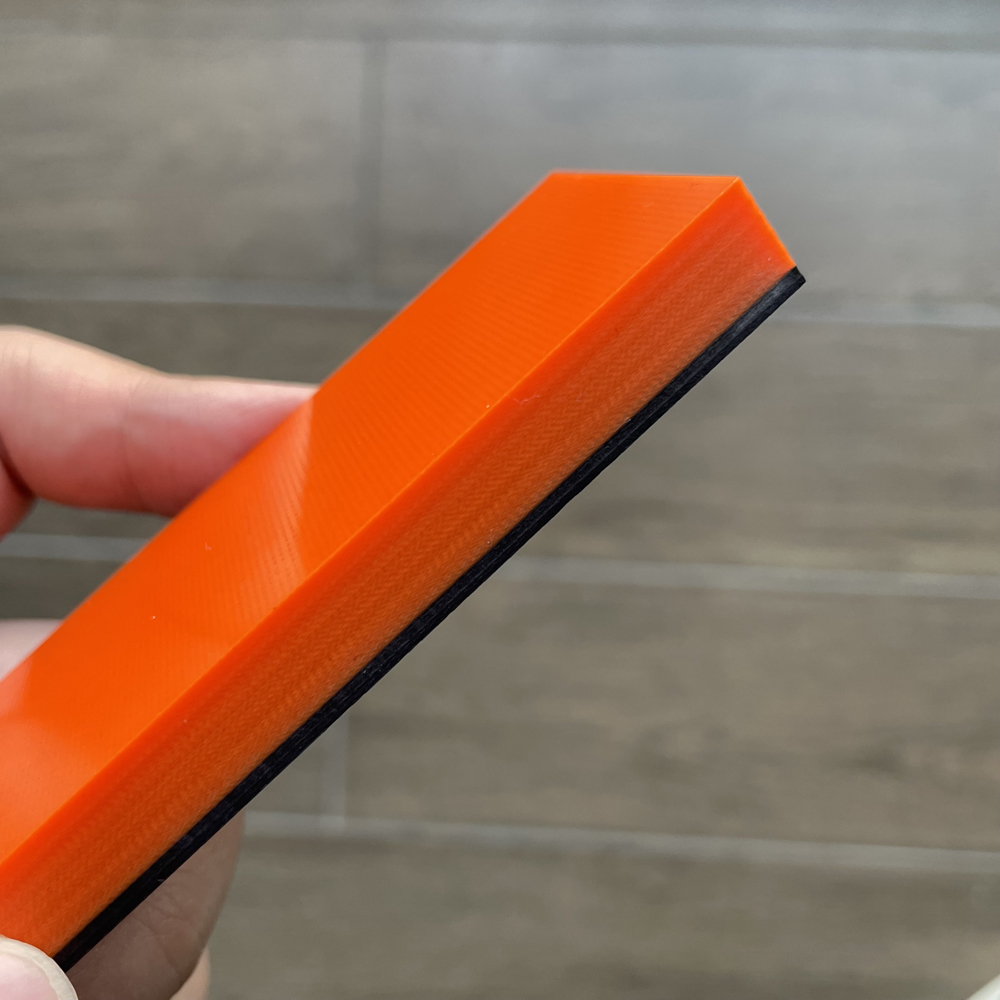 Hunter Orange with 1.5mm Black Liner G10 scales - G10 Knife Handle Material