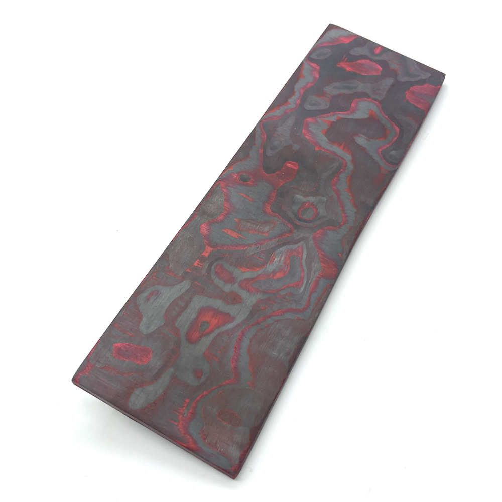 Black/Red - "Red Cliff" - Carbon Fiber - Knife Handle Material