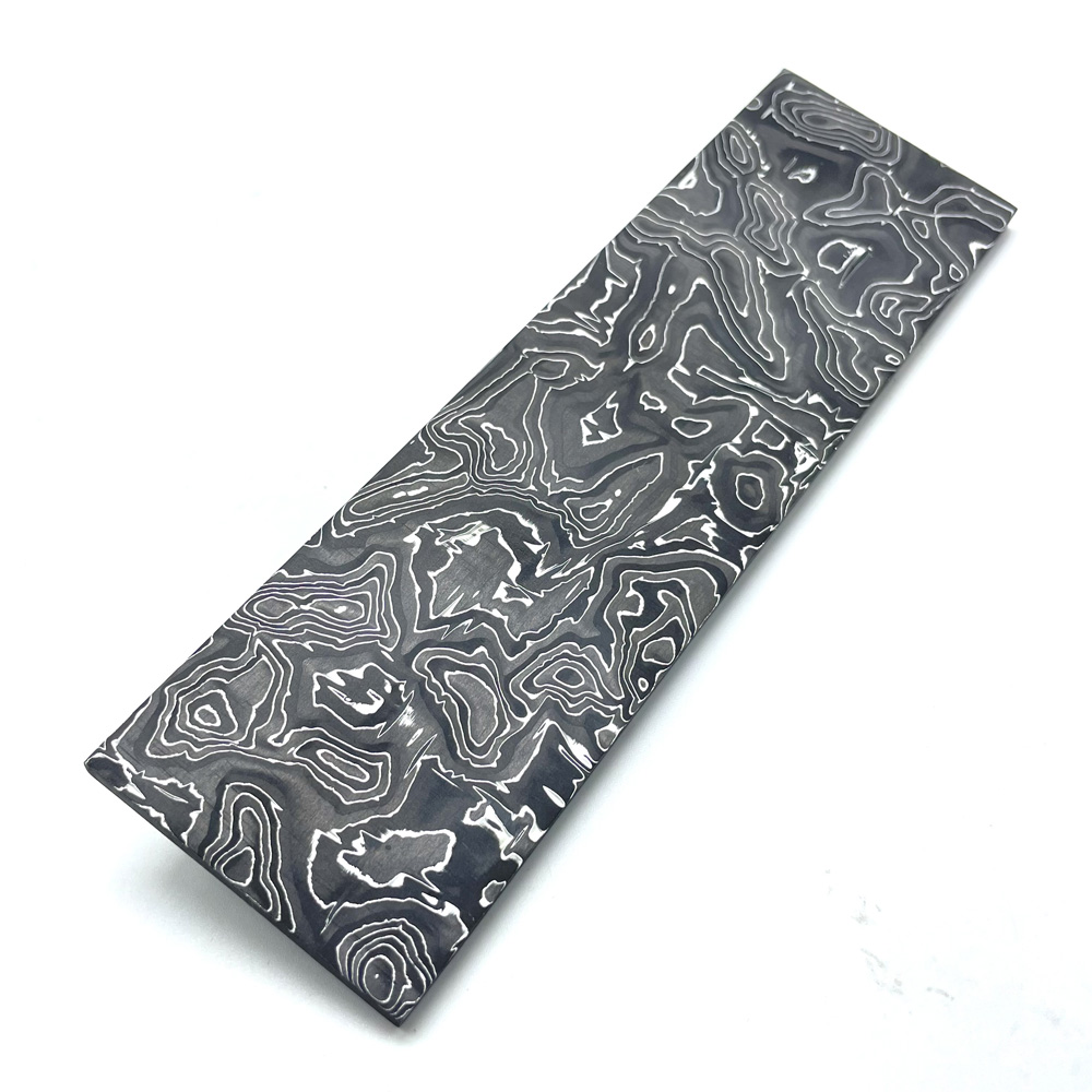 Aluminium Foil Layered - "Frozen Island" - Carbon Fiber Knife Handle ...