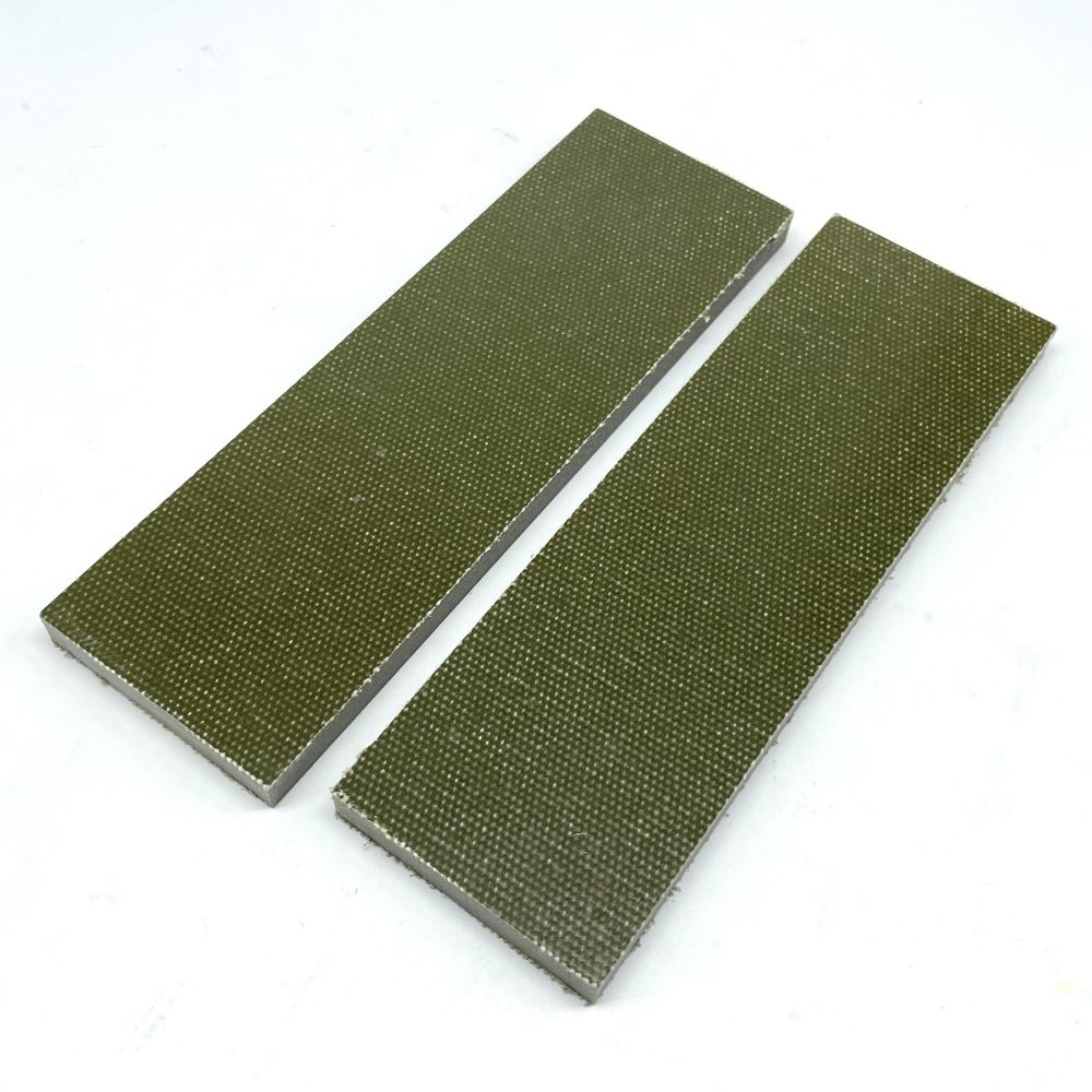Olive Canvas Micarta Scales - Micarta Knife Handle Material