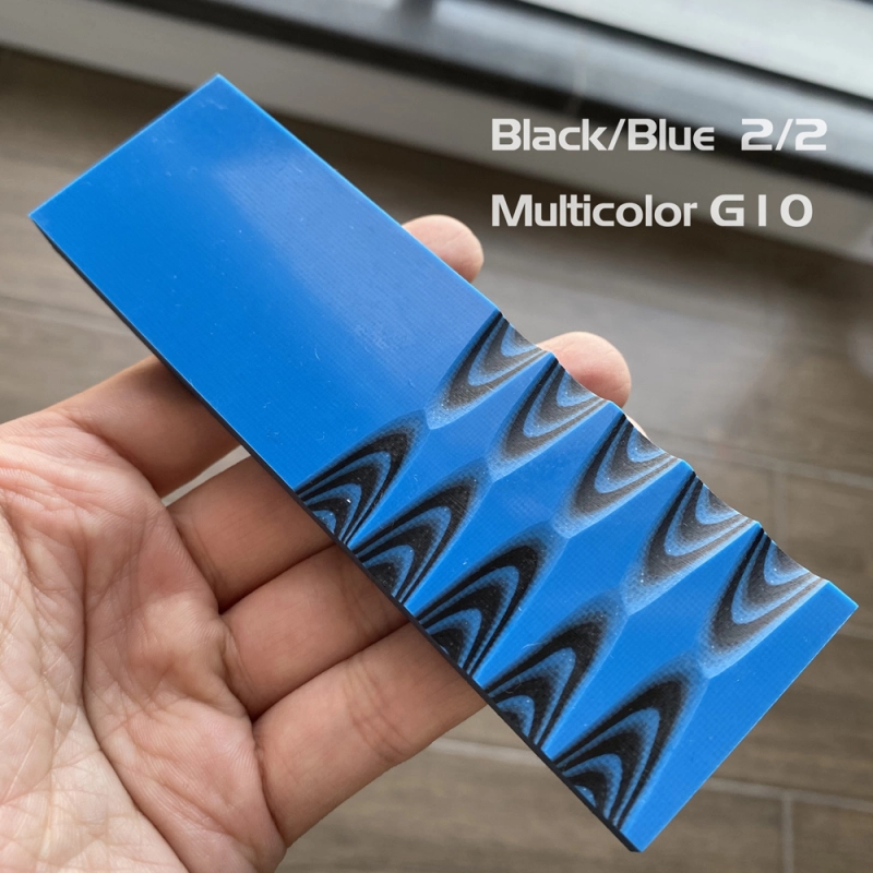 Black/Blue Multicolors G10 Sheets - G10 Knife Handle Material