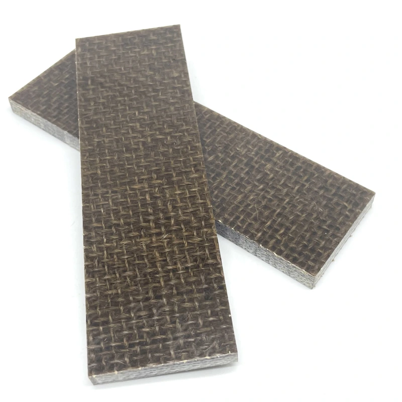 Brown Burlap Micarta knife Scales/Sheets - Micarta Knife Handle Material