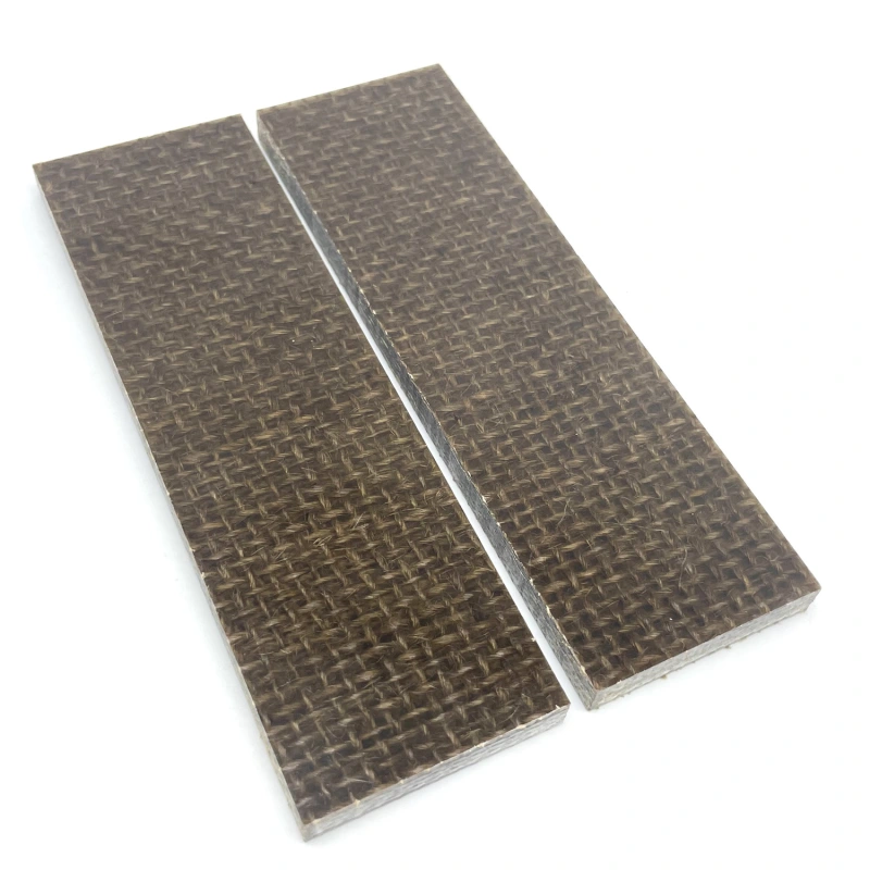 Brown Burlap Micarta knife Scales/Sheets - Micarta Knife Handle Material
