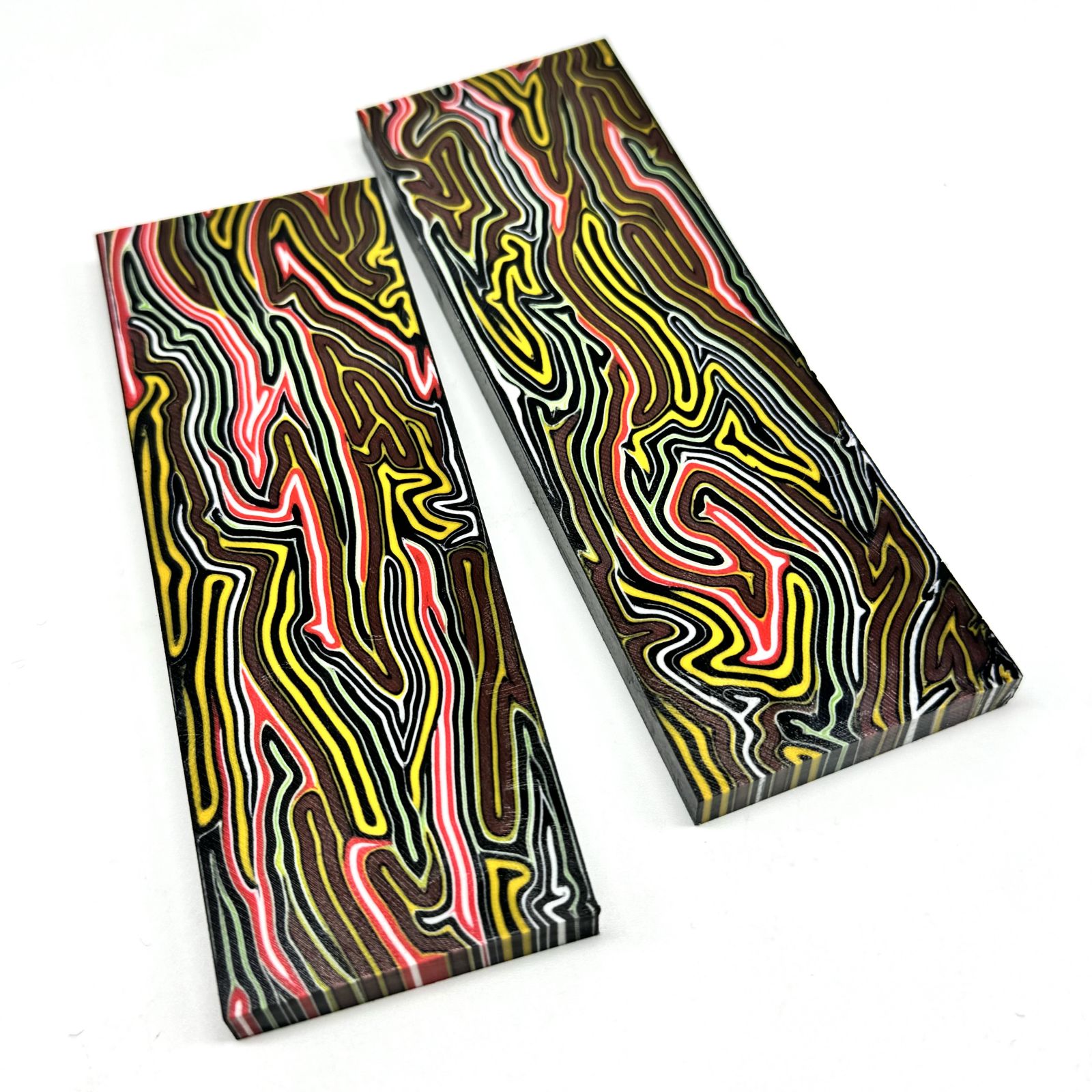 Arcade Pattern G10 Knife Scales - Brown Color - Knife Handle Making ...