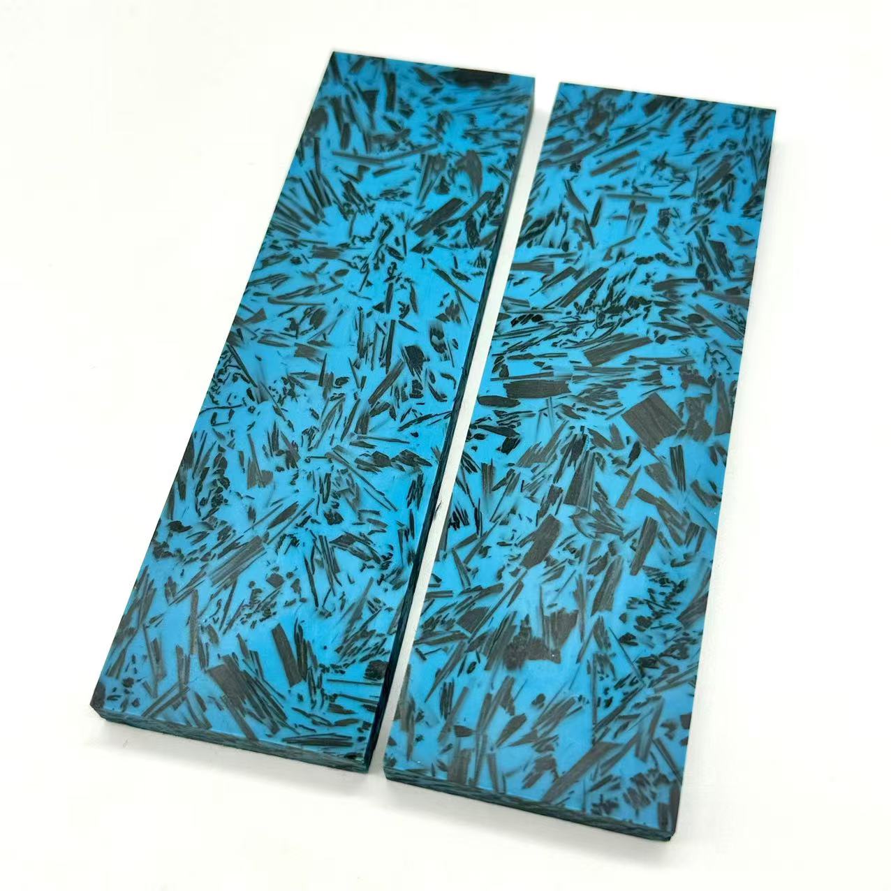 Blue Shredded Carbon Fiber Scales