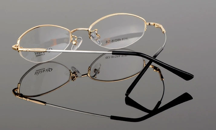 Ultra light eyeglass frame memory metal half frame eyeglass frame