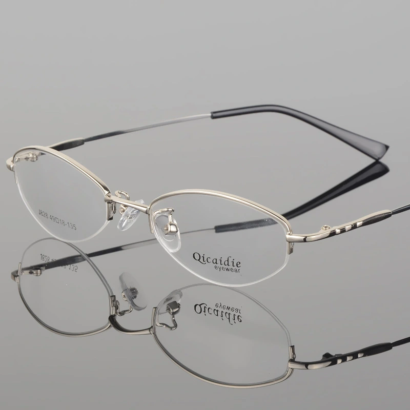 Ultra light eyeglass frame memory metal half frame eyeglass frame