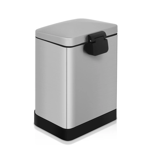 Stainless Steel Rectangular Trash Can Bathroom,Pedal Trashcan