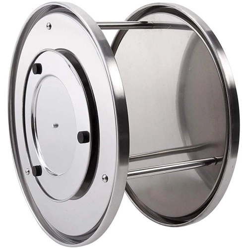 Round Stainless Steel 2 Tier Lazy Susan Turntable,Kitchenware