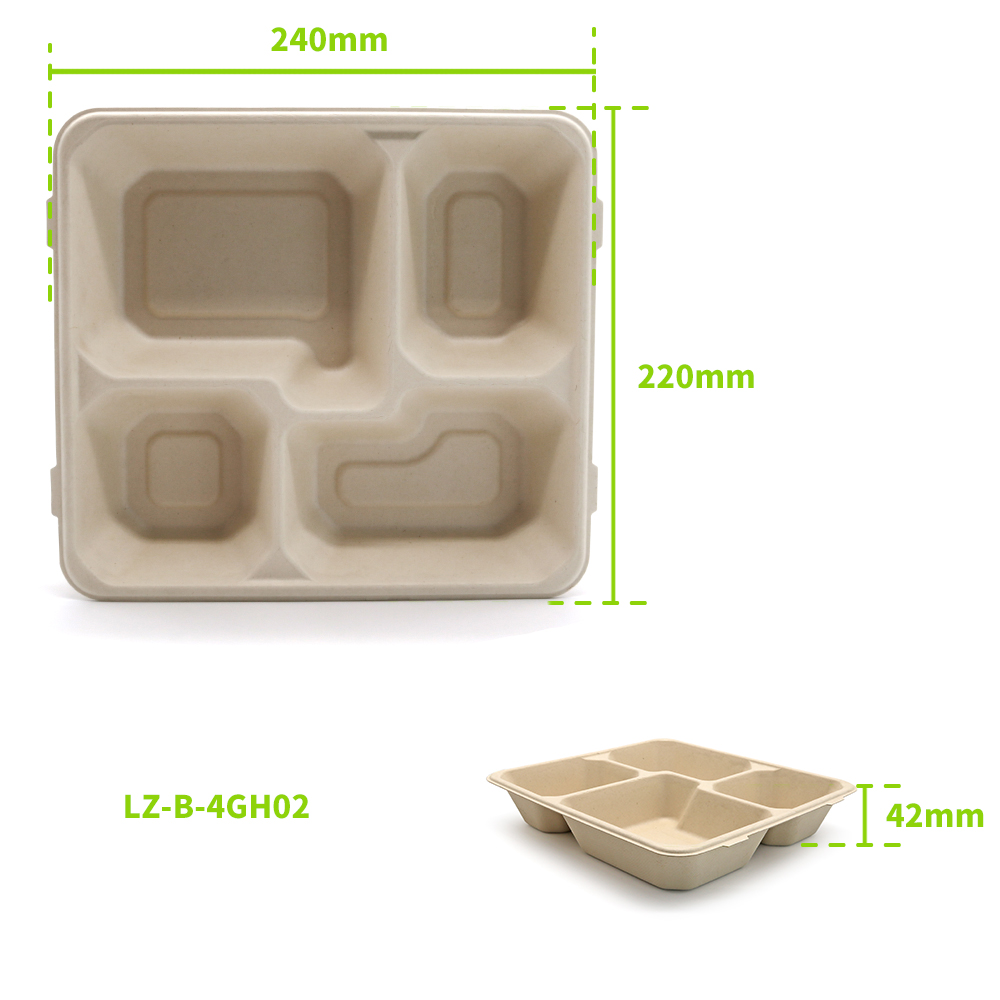 Compostable Catering Take Away Tray with Lid | Luzhou Pack