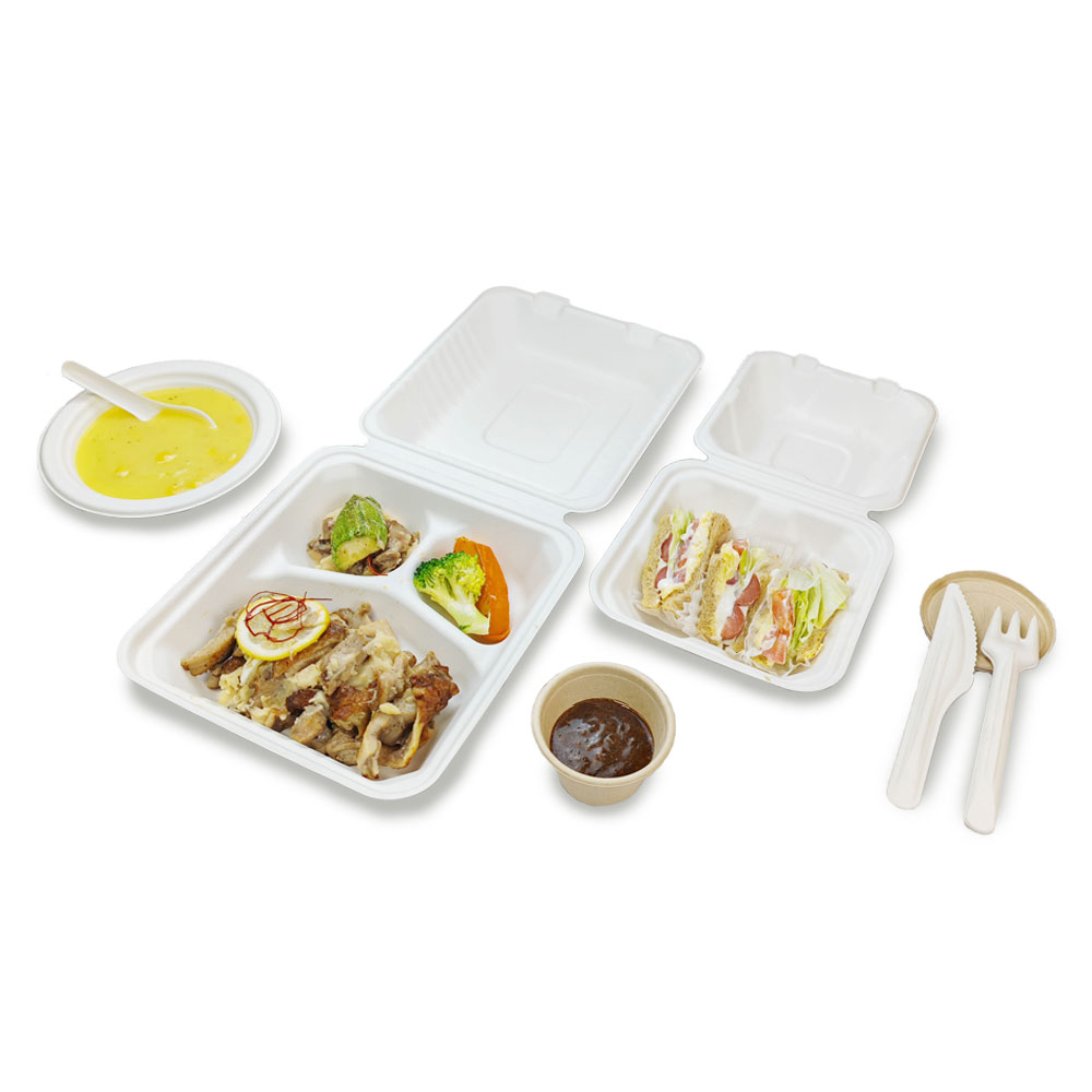 Eco 3 Compartment To Go Food Container | Luzhou Pack