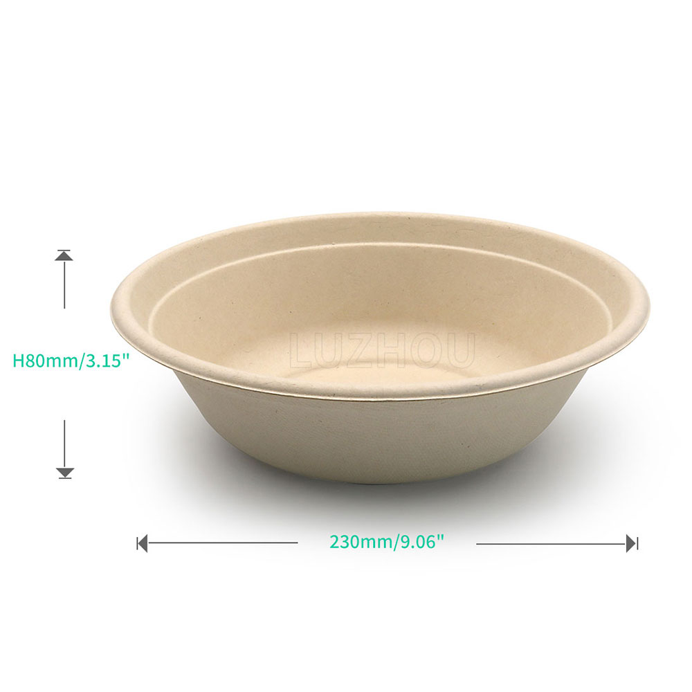 Compostable Bagasse Soup Bowl Paper 32 oz | Luzhou Pack