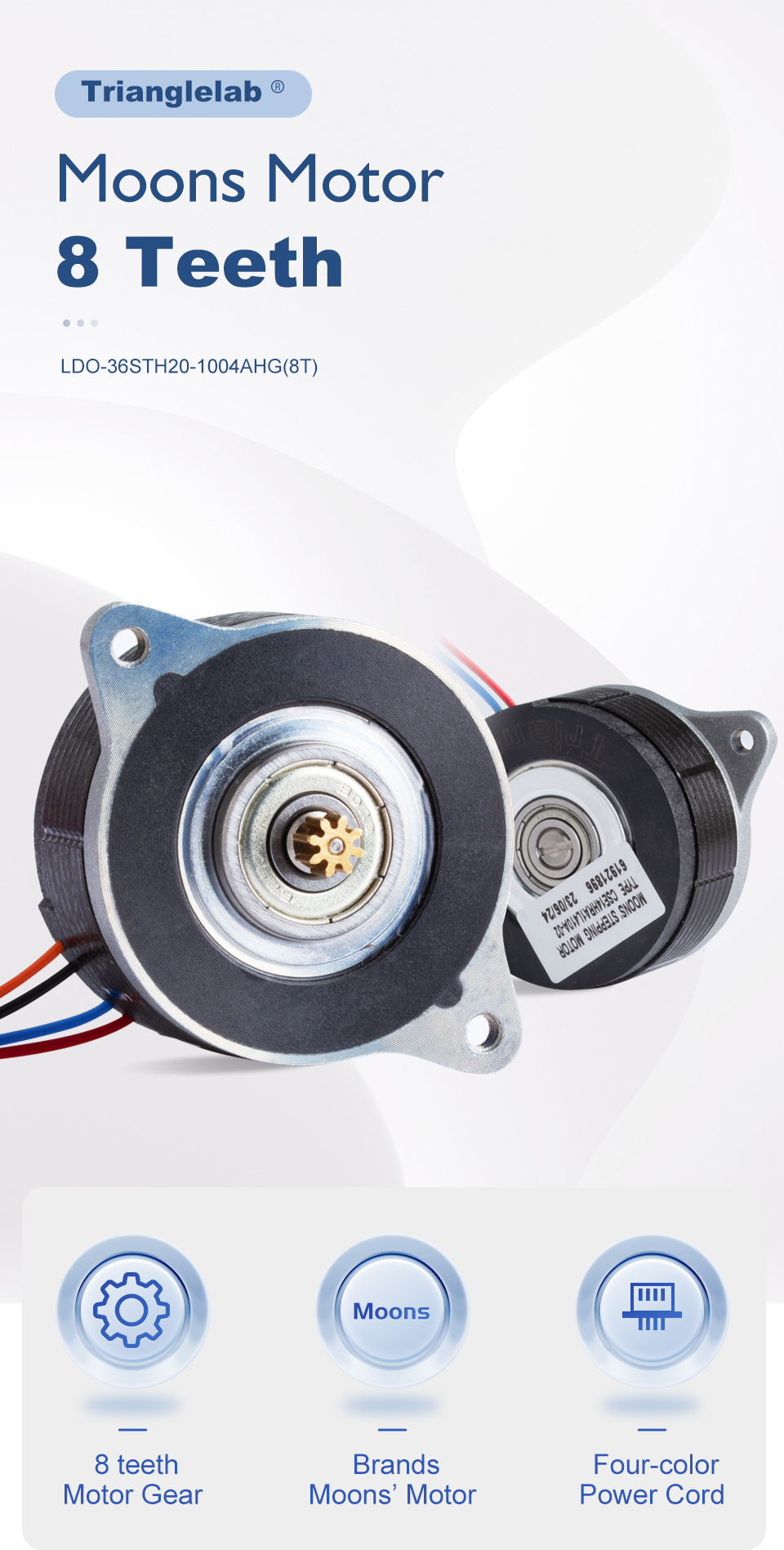 MOONS NEMA14 Motor 8T