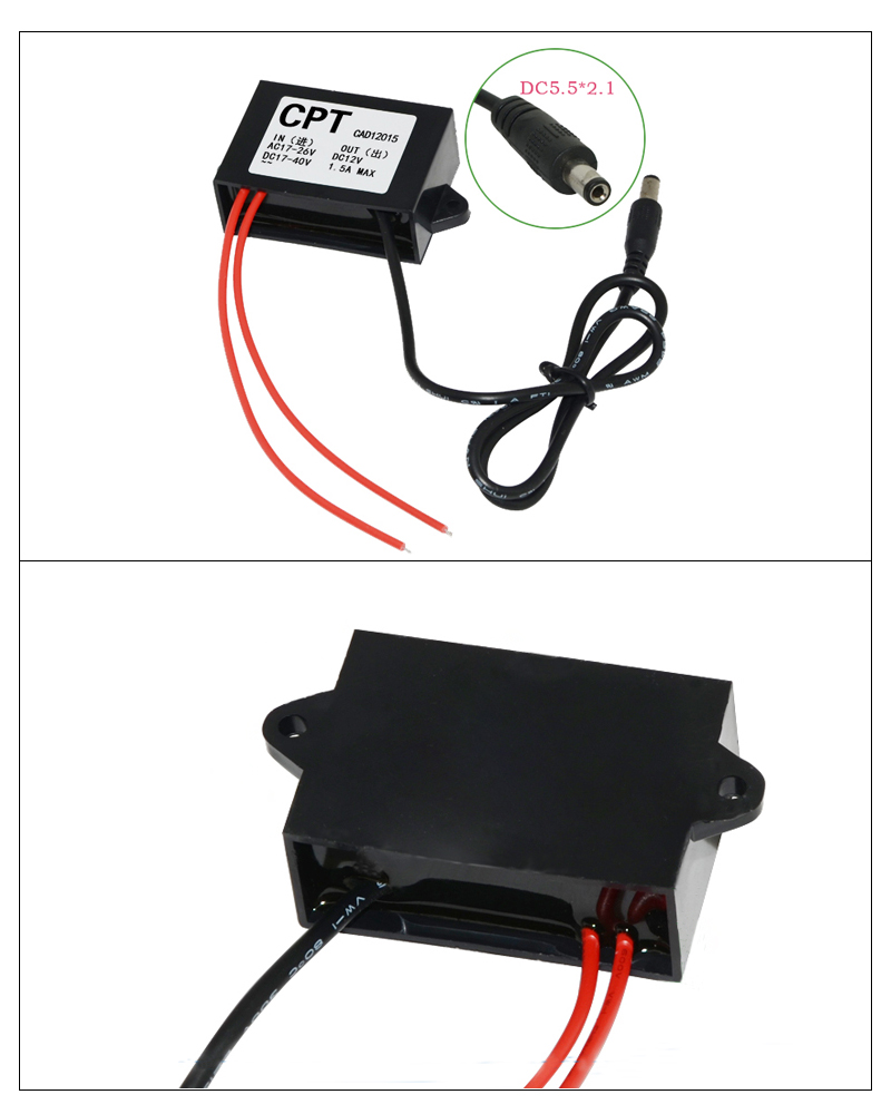 24V AC to 12V 3A DC Converter 24Vac Convert to 12Vdc Input Range 15-36V ...