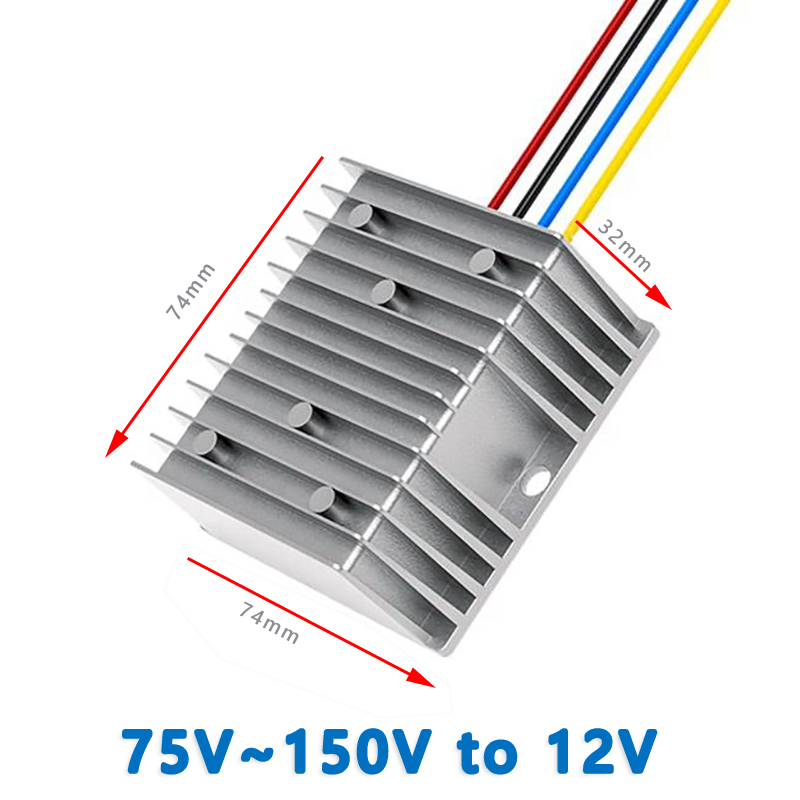Input DC 100V(75V-150V) to Output DC 12V 5A 8A 10A Isolated DC to DC ...
