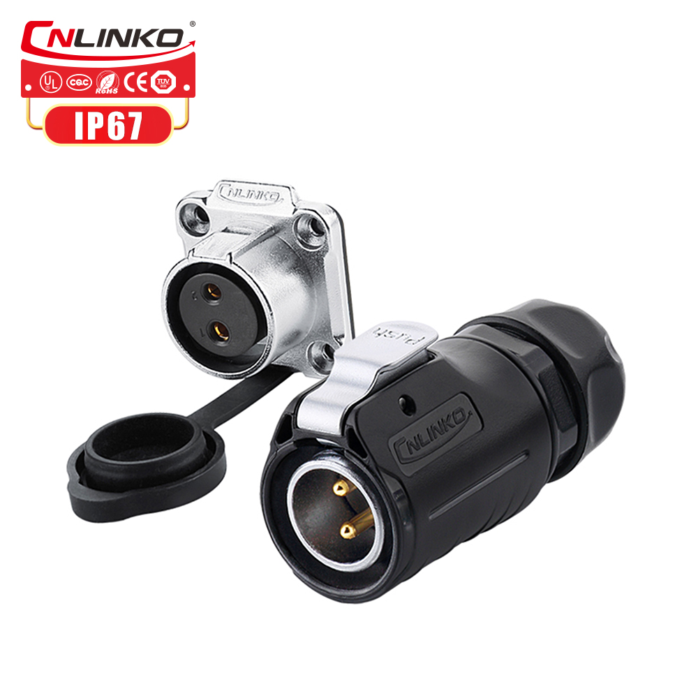 IP67 Waterproof Electrical Male Female Industrial 2 wire Plug and ...