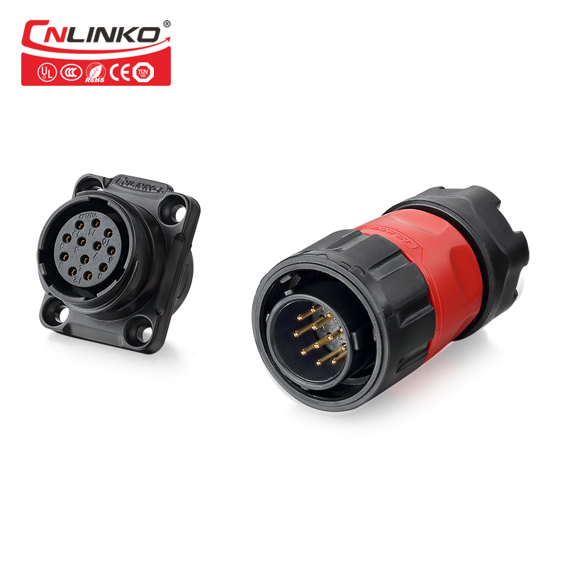 12V DC Connector Jack Antenna Wire Electrical Connector 12 Pin Connector