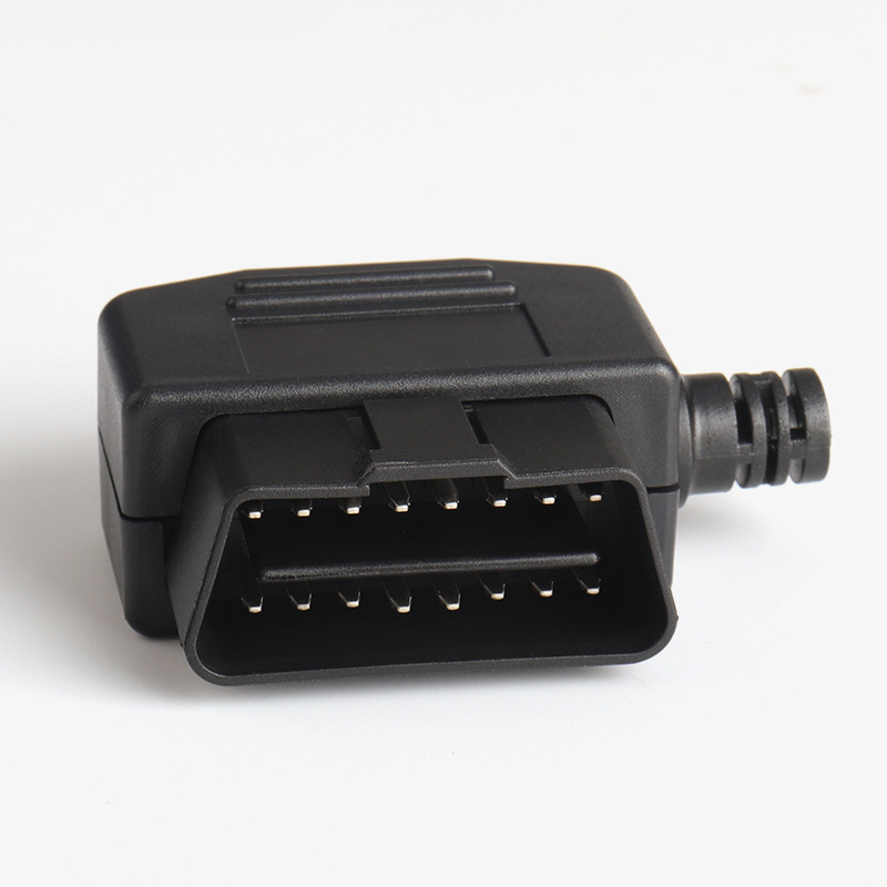 Automotive OBD2 16 pin male connector OBD housing with plug+shell+SR ...