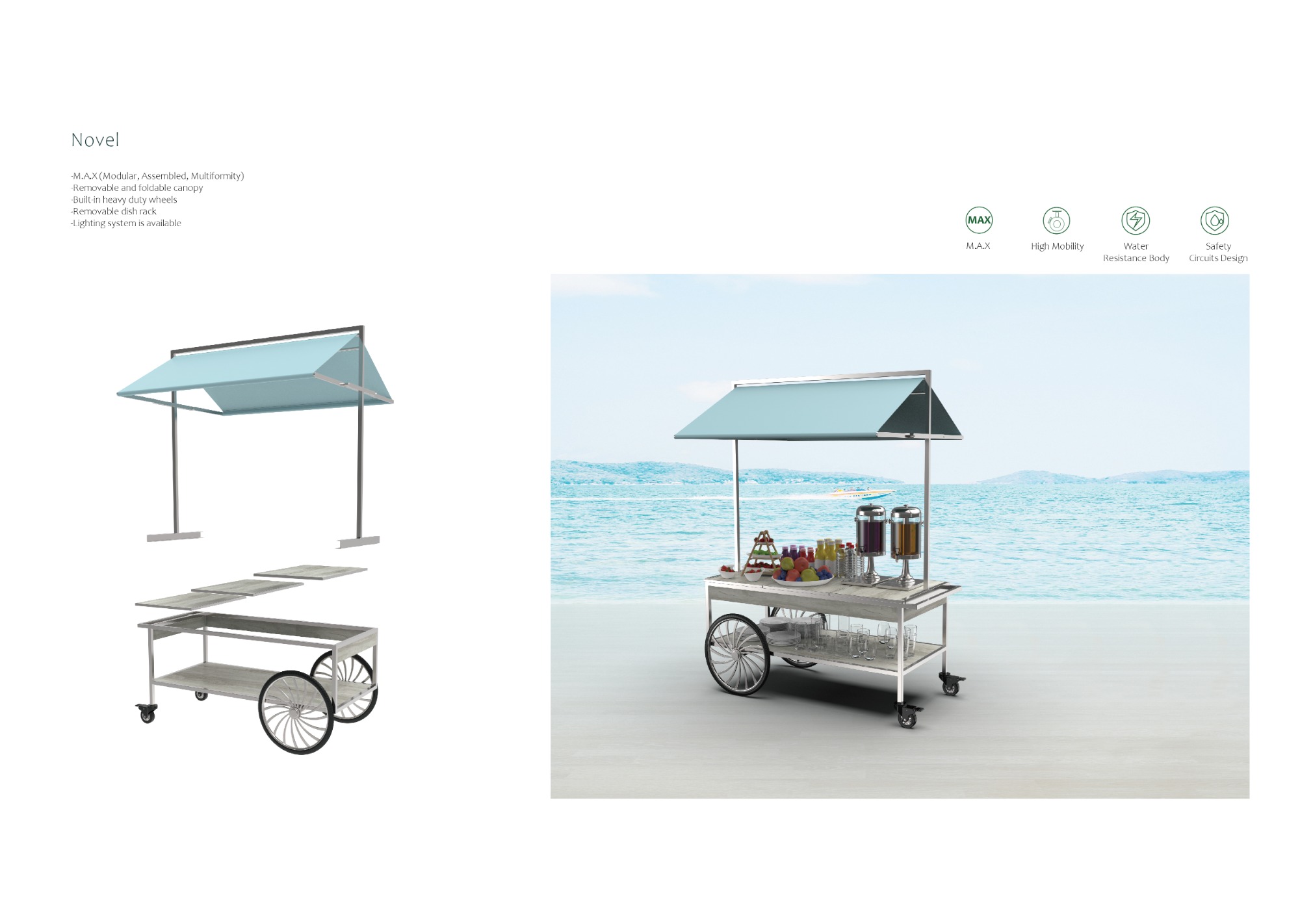 Modular Refreshment Trailer,F&B Trolley