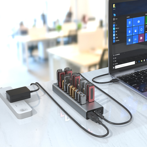 20 Port 480Mbps Rate 90W Powered USB 2.0 Hub
