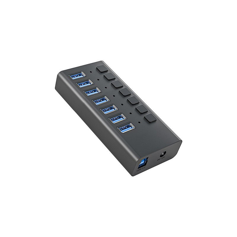 7 Port 5Gbps Rate 36W Powered USB 3.0 Hub (ABS)