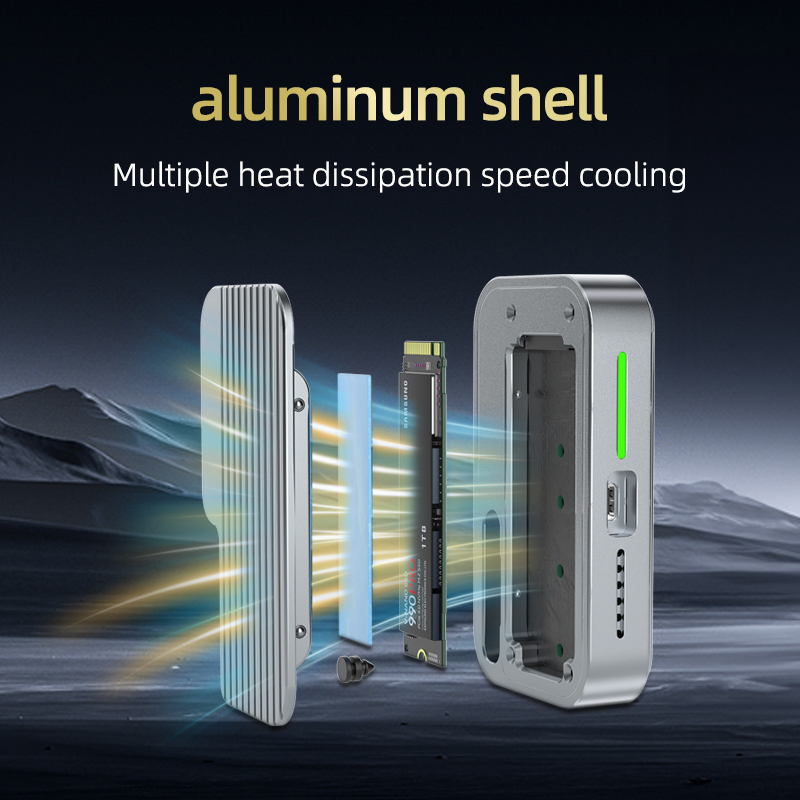 Intel JHL9480 chip 80Gbps M.2 NVMe Thunderbolt 5 SSD Enclosure Compatible